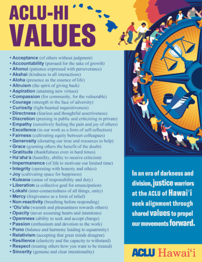 Our Values - ACLU of Hawaii